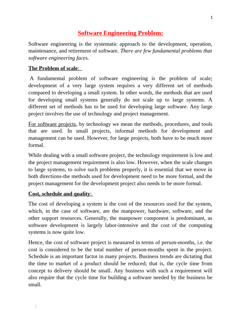 UNIT Introduction To SPM | PDF | Project Management | Software