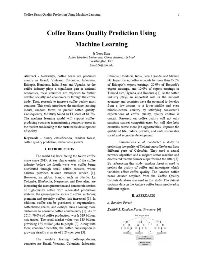 Coffee Beans Quality Prediction Usin - Machine Learning | PDF | Coffee ...