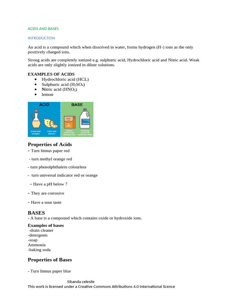 Chemistry- f 1 Acids and Bases-Acids and Bases | PDF