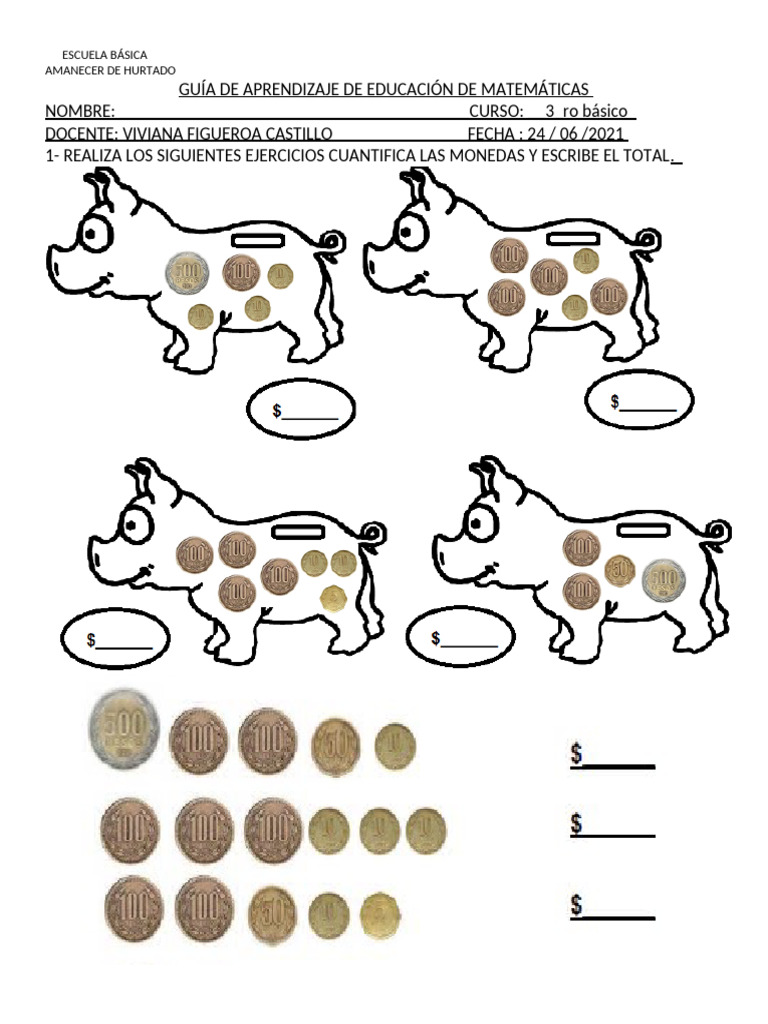 3ro Básico Monedas 19 de Mayo | PDF