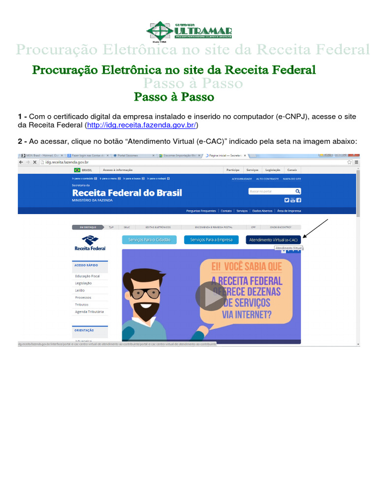 12 - Manual - Passo a Passo - Outorga de Procuração Eletrônica Rfb ...