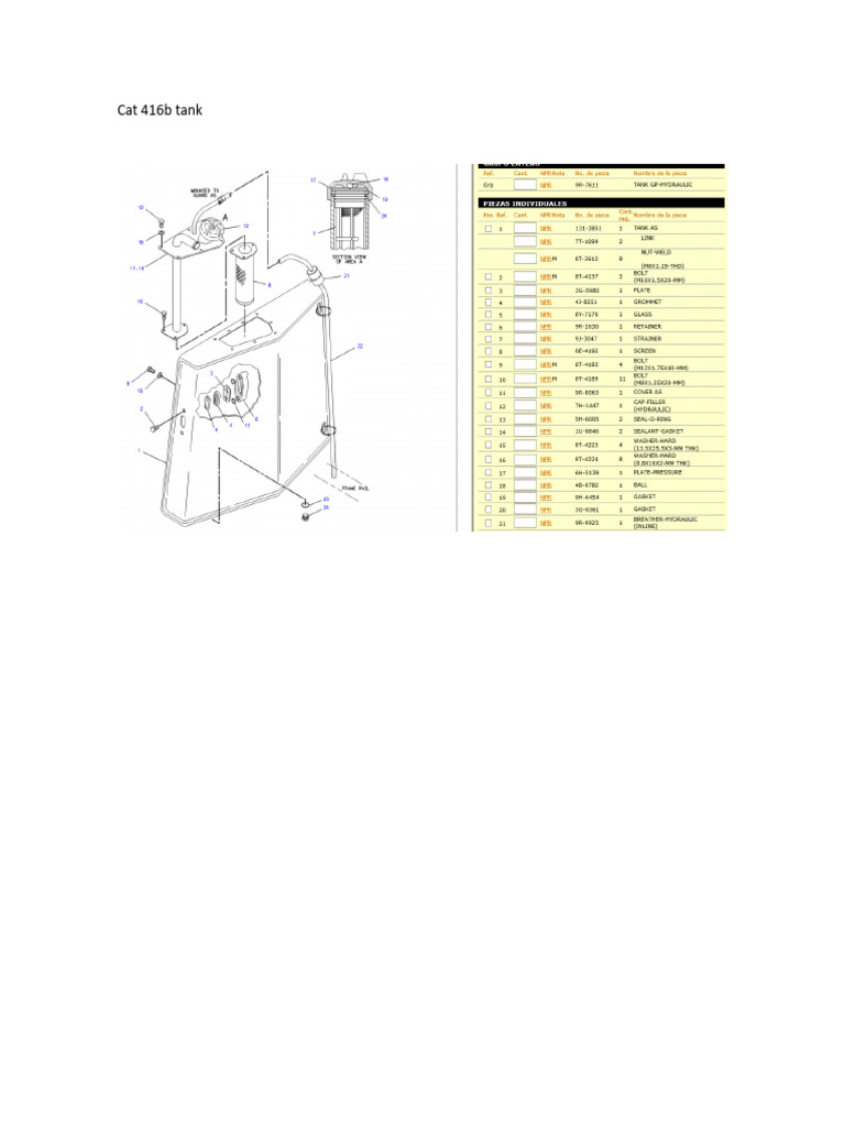 Cat 416b tank 4 | PDF