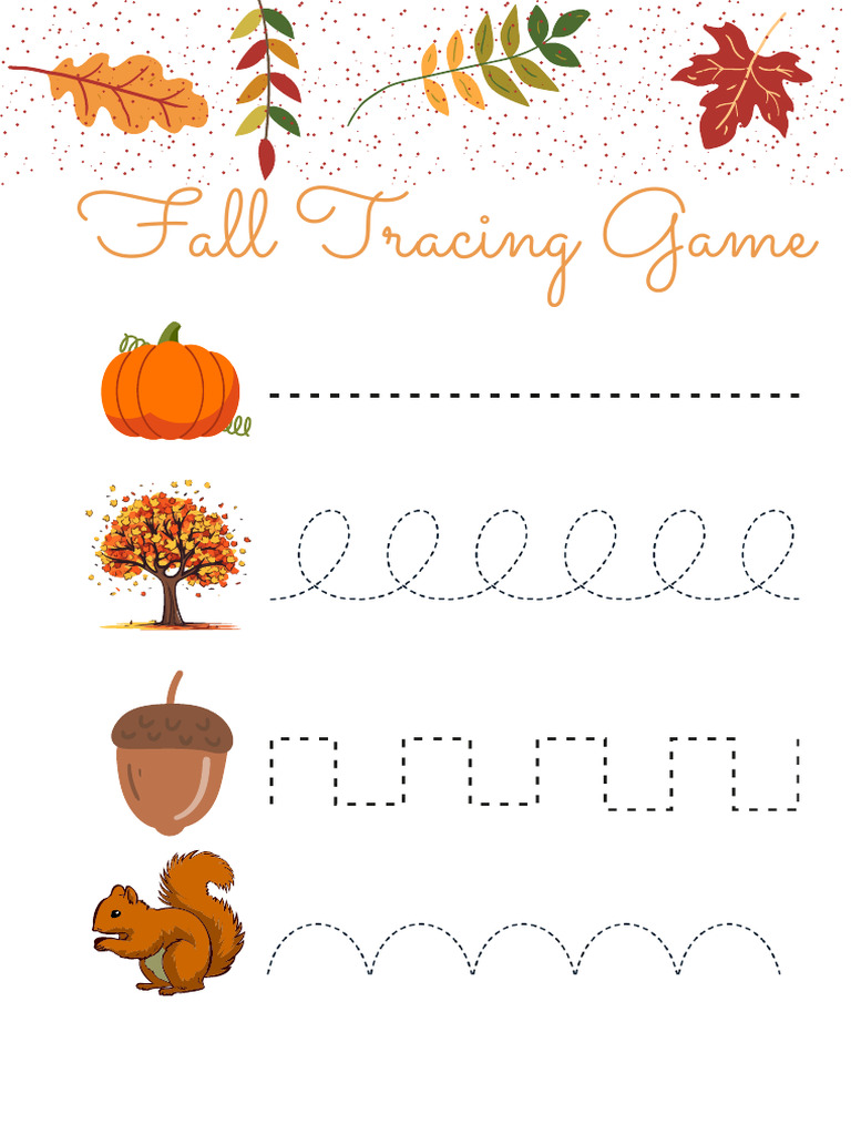 Fall Tracing Game PDF | PDF