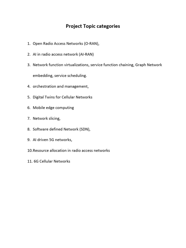 Project Topics | PDF