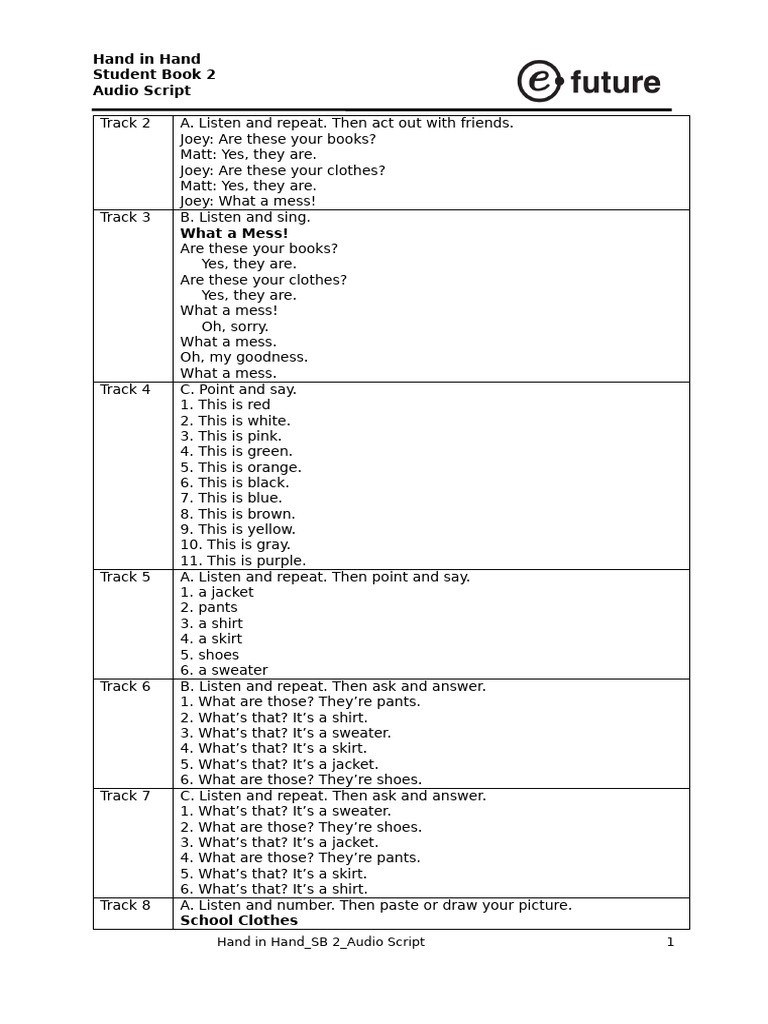 Student - Book - 2 - Audio Script - 670 | PDF | Foods