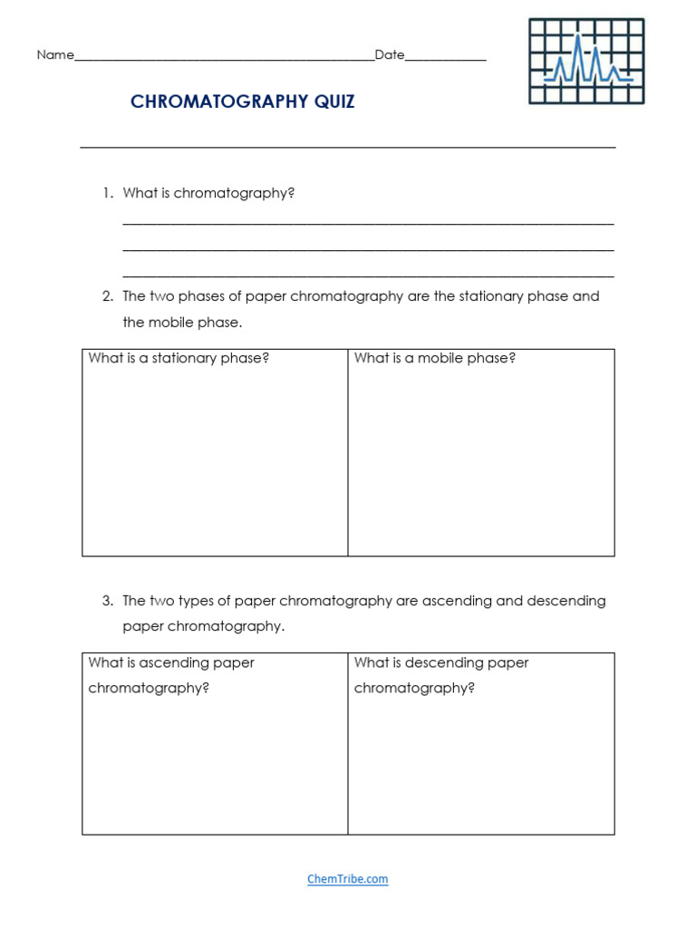 Chromatography-Worksheet Compressed | PDF | Chromatography | Physical ...