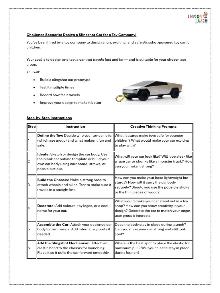 Slingshot Challenge Scenario | PDF | Vehicles