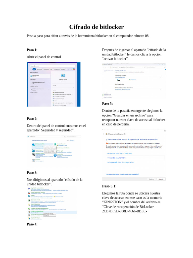Cifrado de Bitlocker | PDF