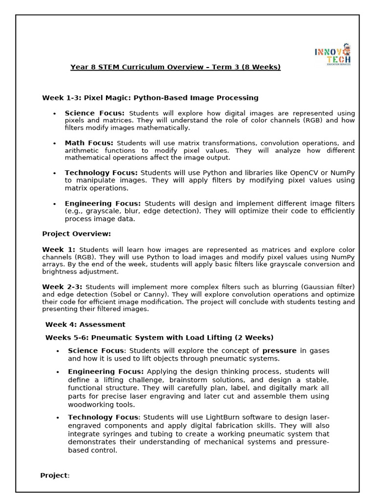 Year 8 STEM Curriculum Overview: Term 3 | PDF | Matrix (Mathematics ...