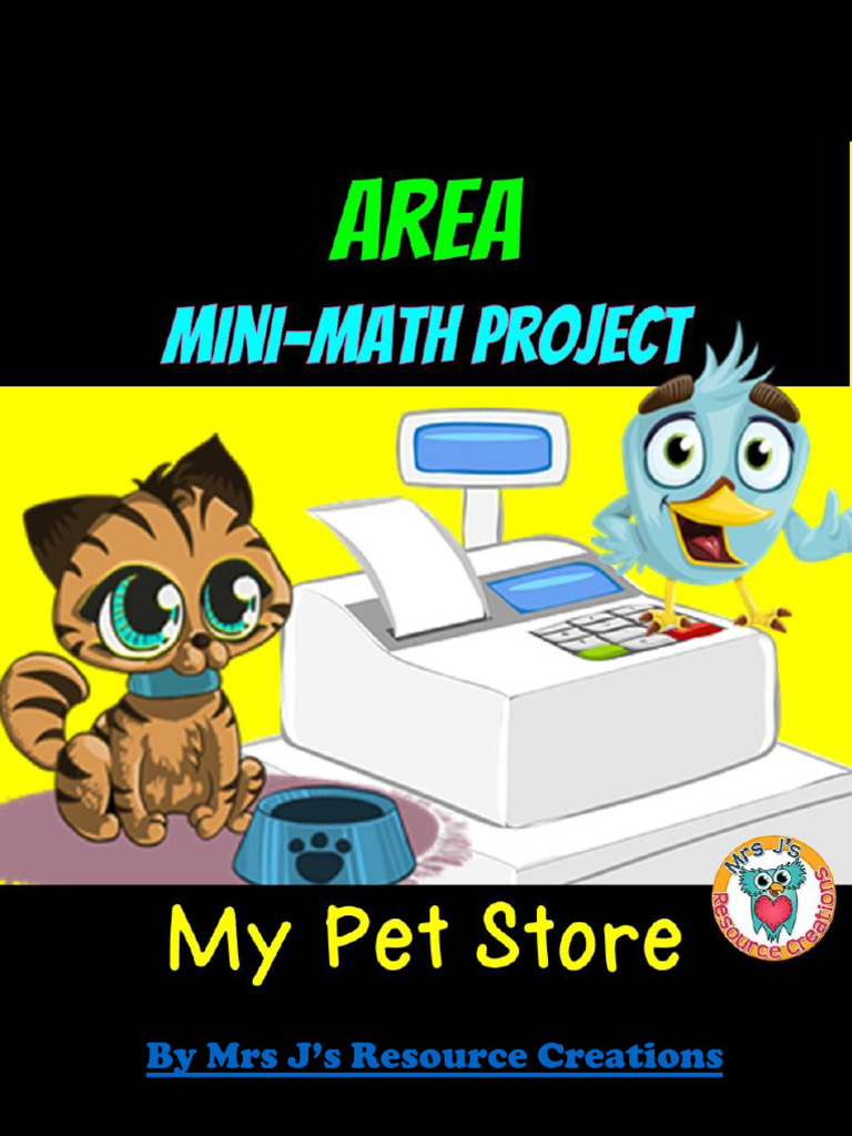 Pet Shop Area Math Project Guide | PDF | Pet