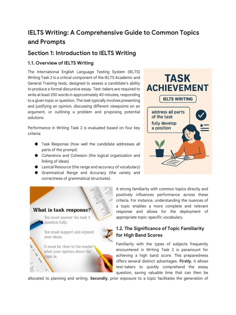 IELTS Writing Task 2 Topics | PDF | Essays | Sustainability