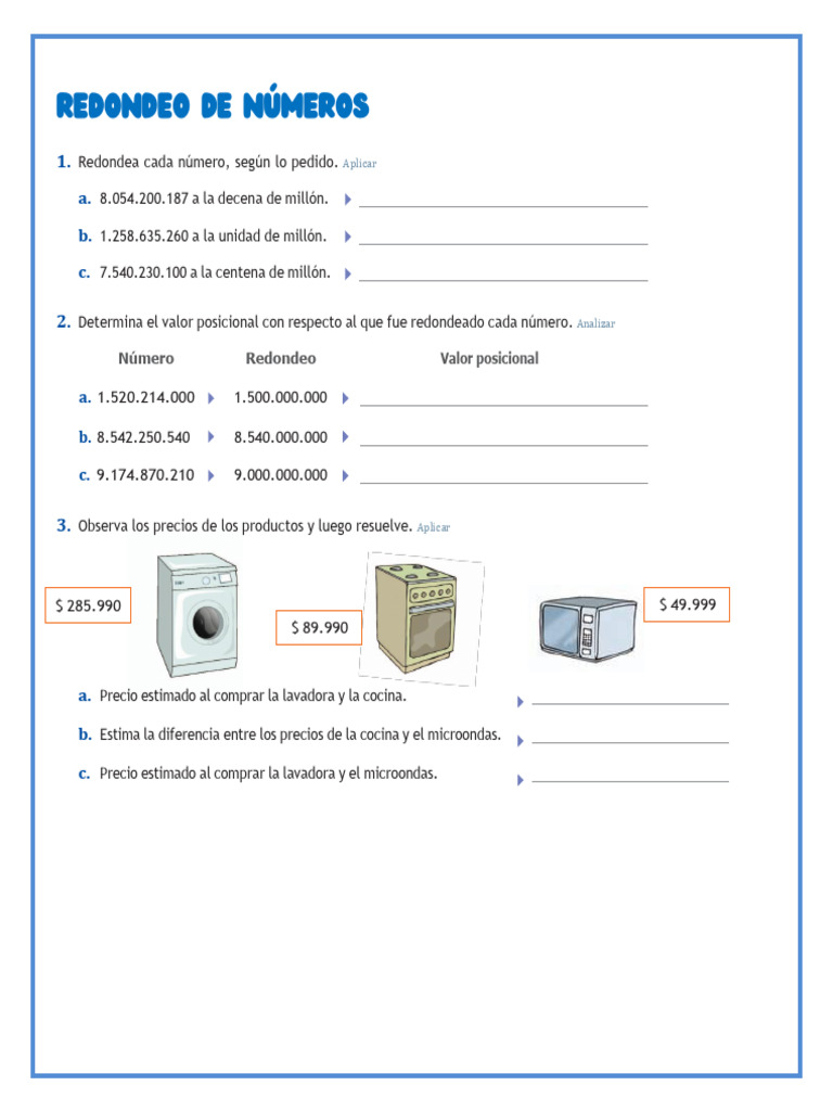 5° Redondeo números | PDF