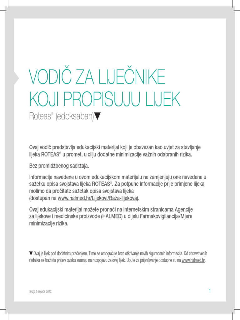 Vodic Za Lijecnike Verzija 1 2909 | PDF