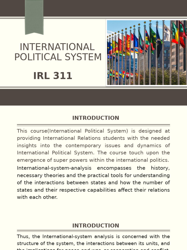 International Political System Slides Real | PDF | International ...