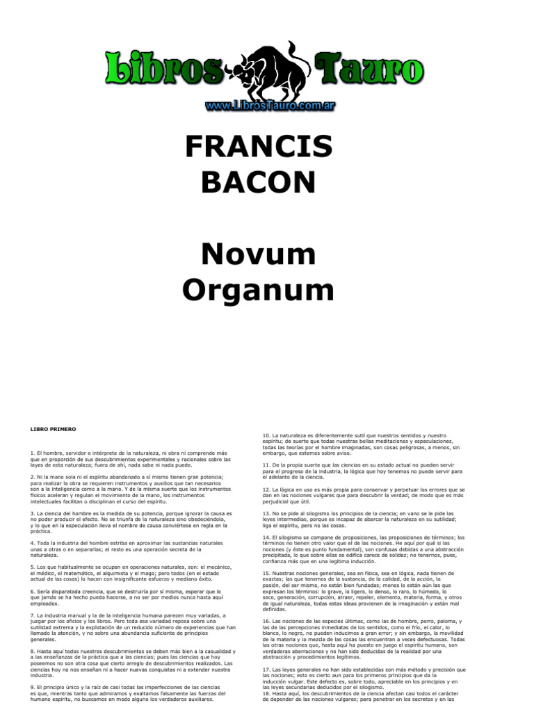 Novum Organum | PDF
