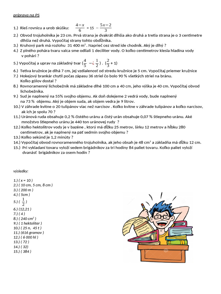 Príprava Na PS 9 | PDF