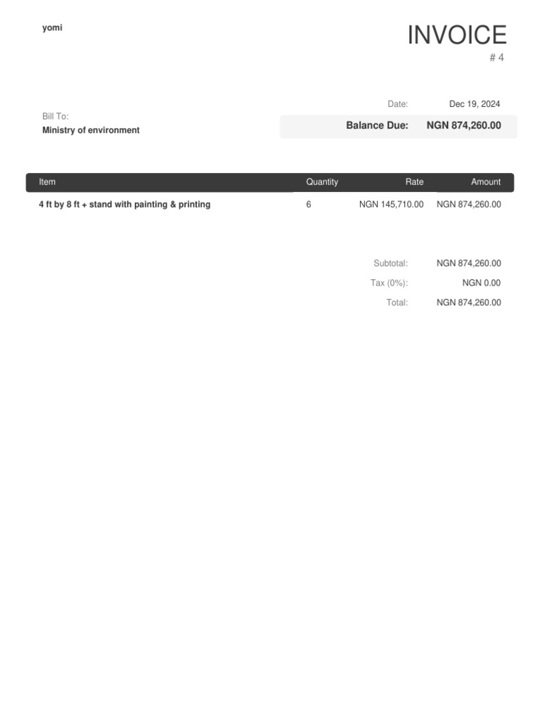 Invoice 4 | PDF