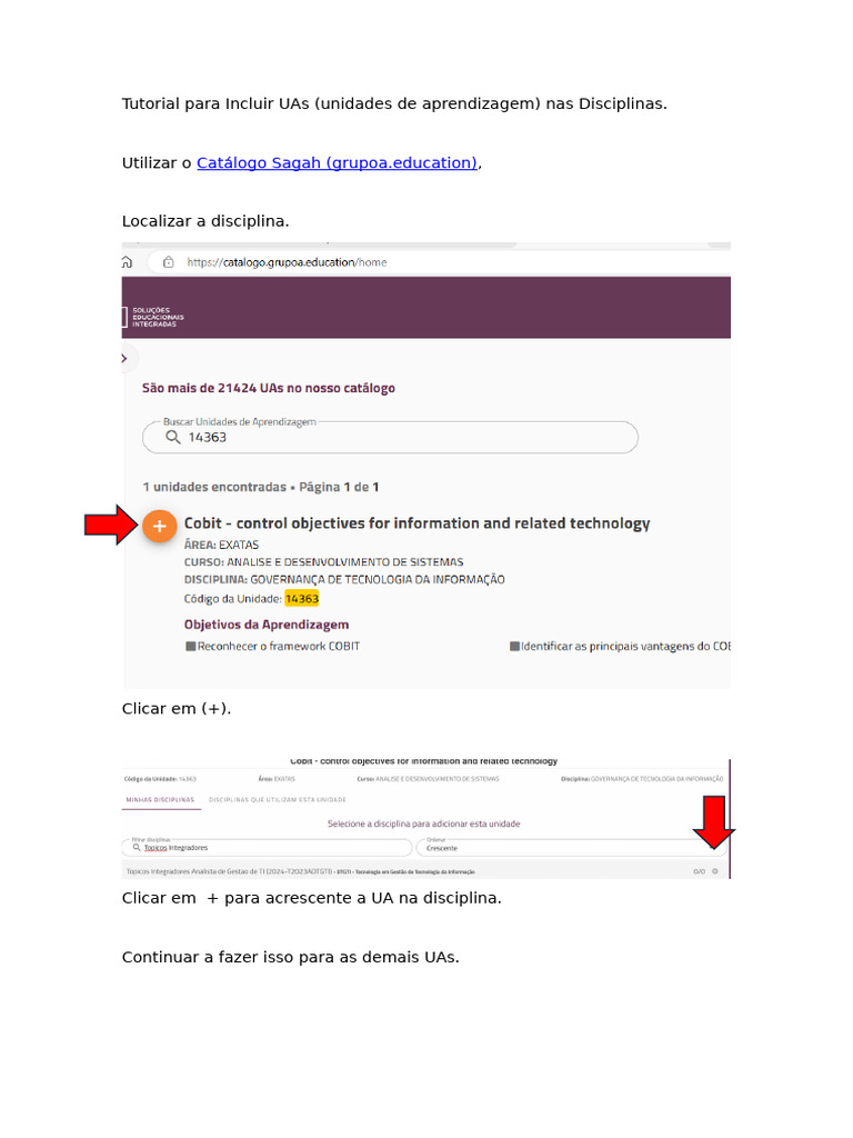 Tutorial para Incluir UAs | PDF