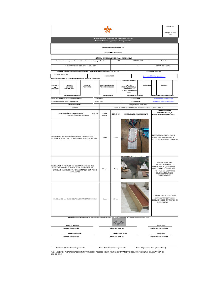 Bitacora Maria Fernanda Arias Barragan 1069432957 | PDF | Blog