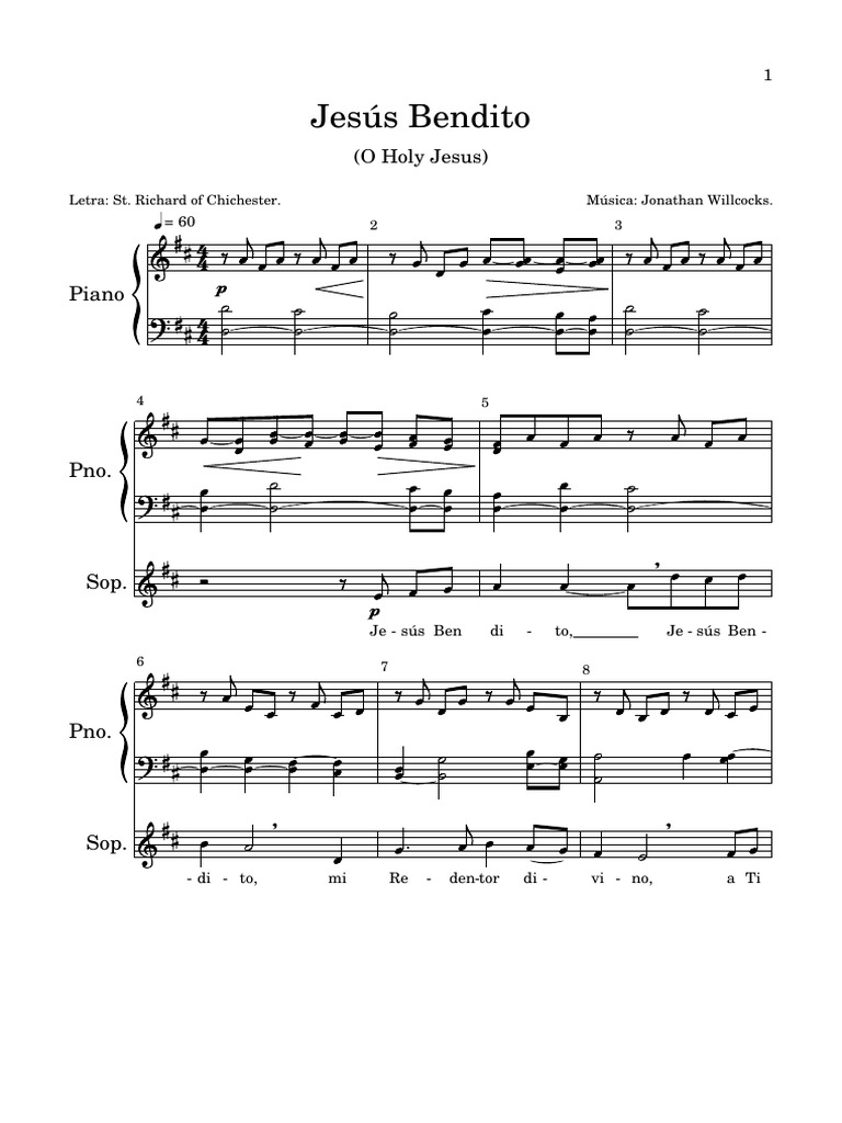 Jesús Bendito - Soprano | PDF