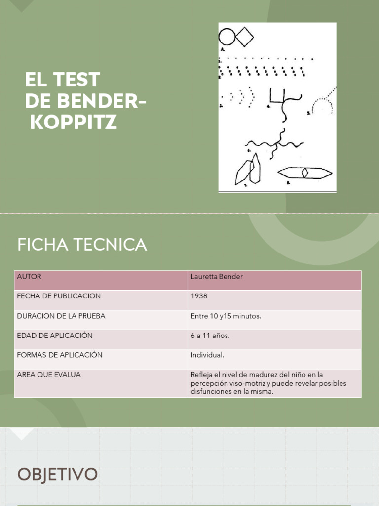 Test de Bender-Koppitz para Niños | PDF | Percepción | Lápiz