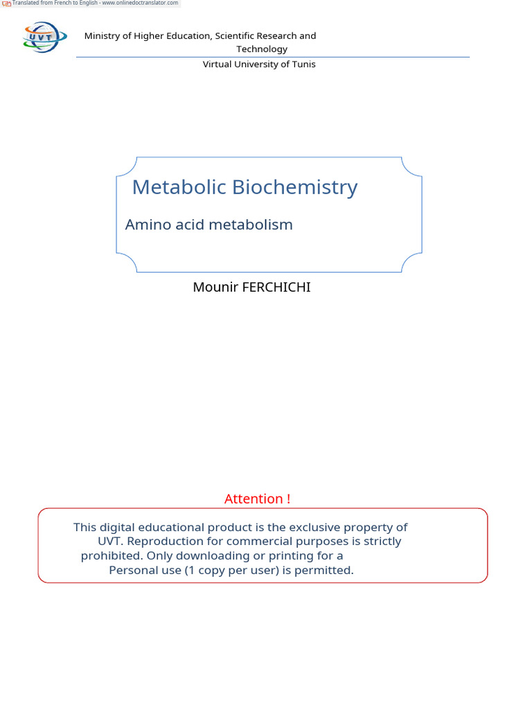 Chap10.Fr.en | PDF | Biosynthesis | Metabolism