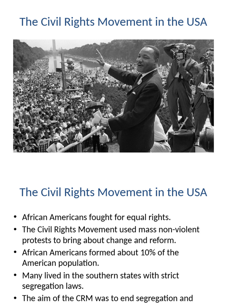 The Civil Rights Movement in the USA | PDF | Martin Luther King Jr ...