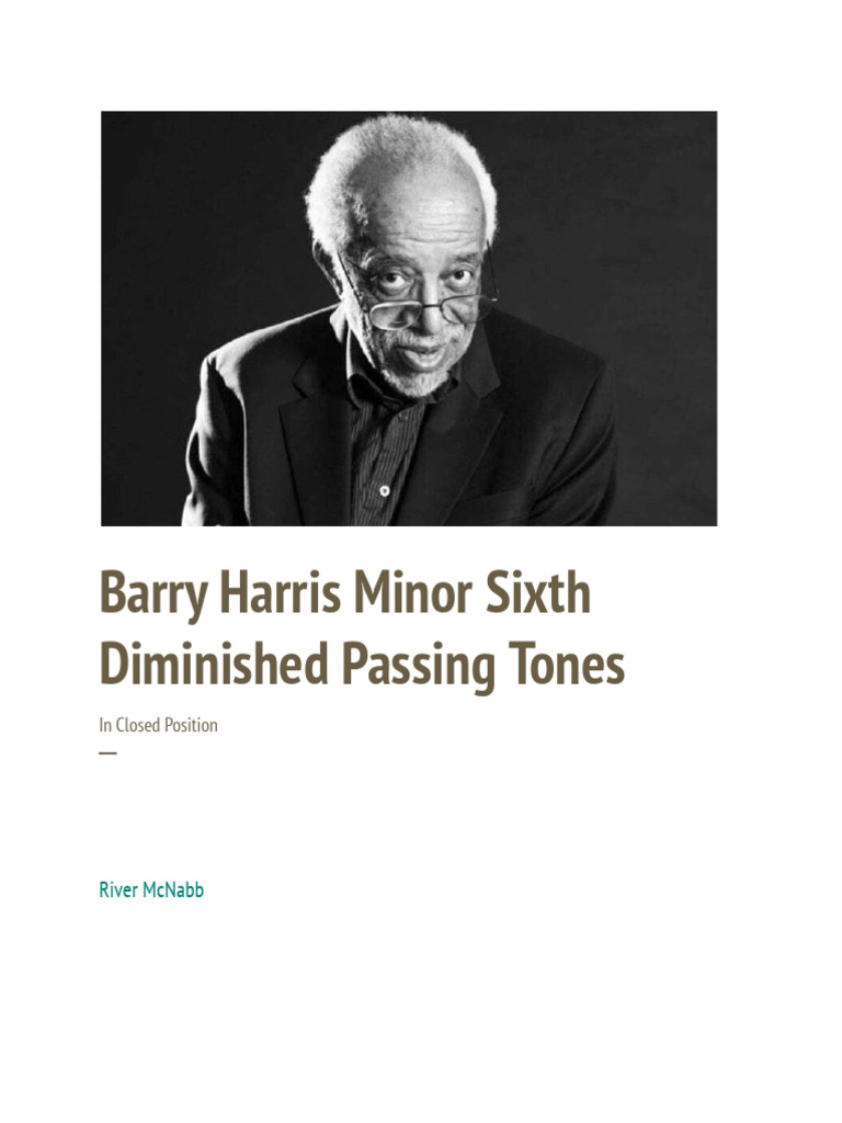 Barry Harris Minor Sixth DIminished Passing Tones | PDF