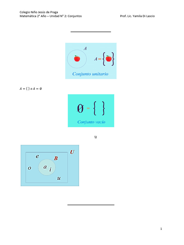 Clasificación y Tipos de Conjuntos | PDF | Conjunto (Matemáticas ...