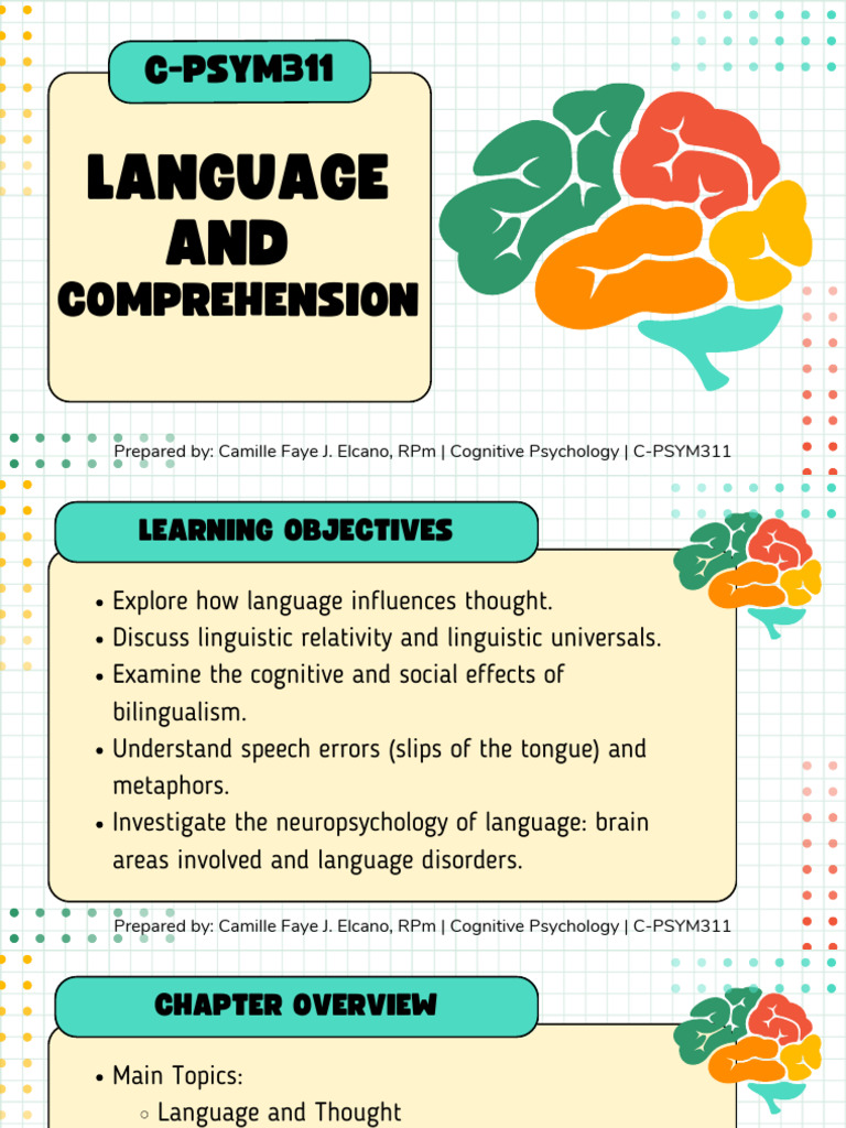 Language and Comprehension | PDF | Aphasia | Speech