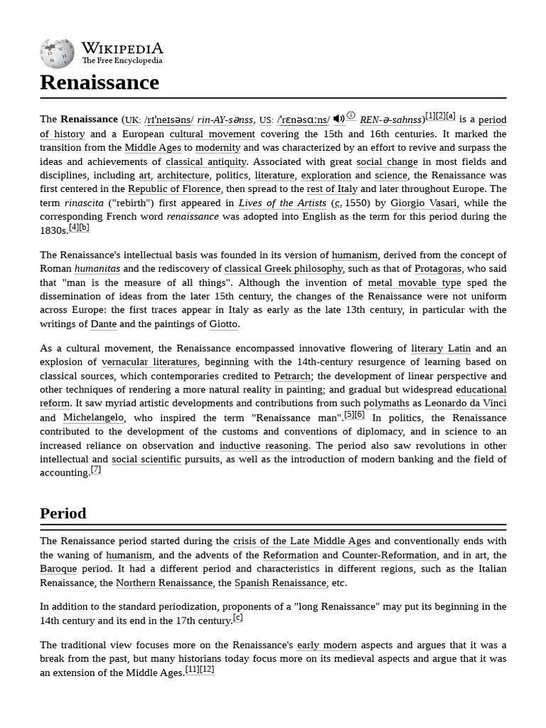 Renaissance Period | PDF | Renaissance | English Renaissance