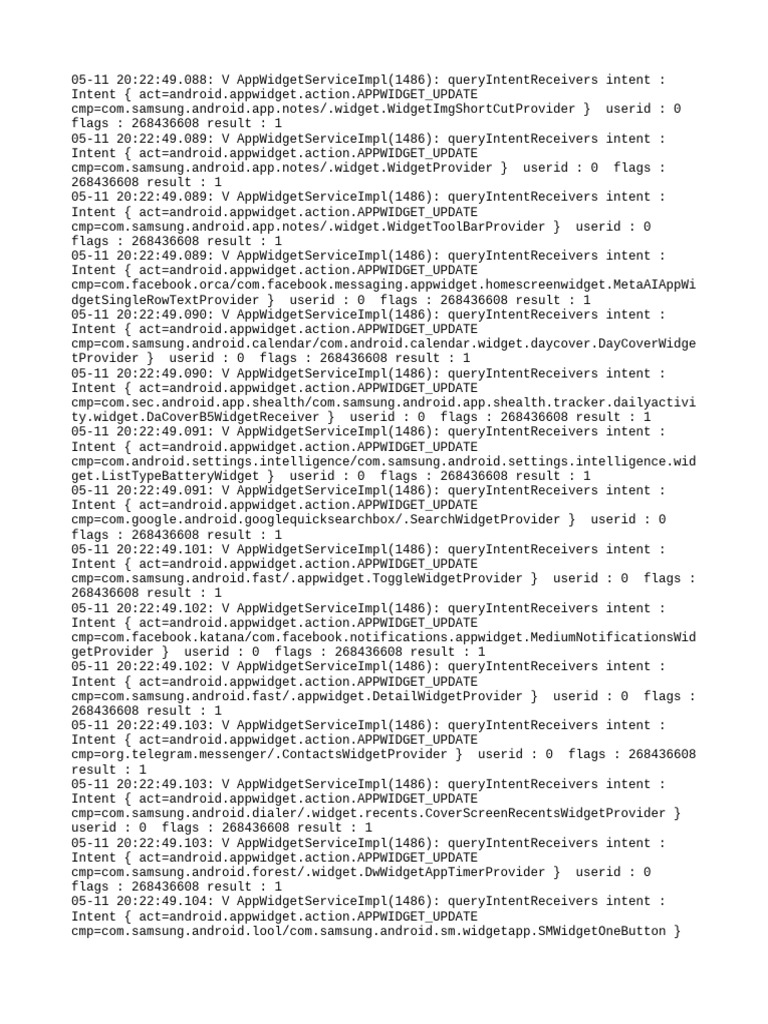 Appwidget History Log1 | PDF