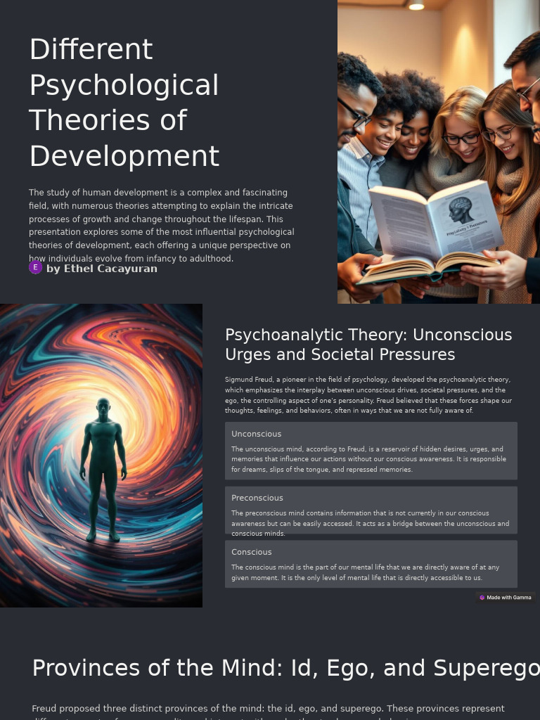 Different Psychological Theories of Development (1) | PDF | Unconscious ...