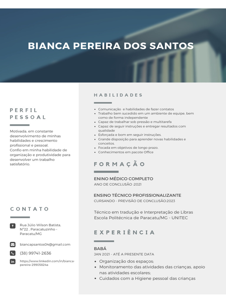 Curriculo Bianca | PDF