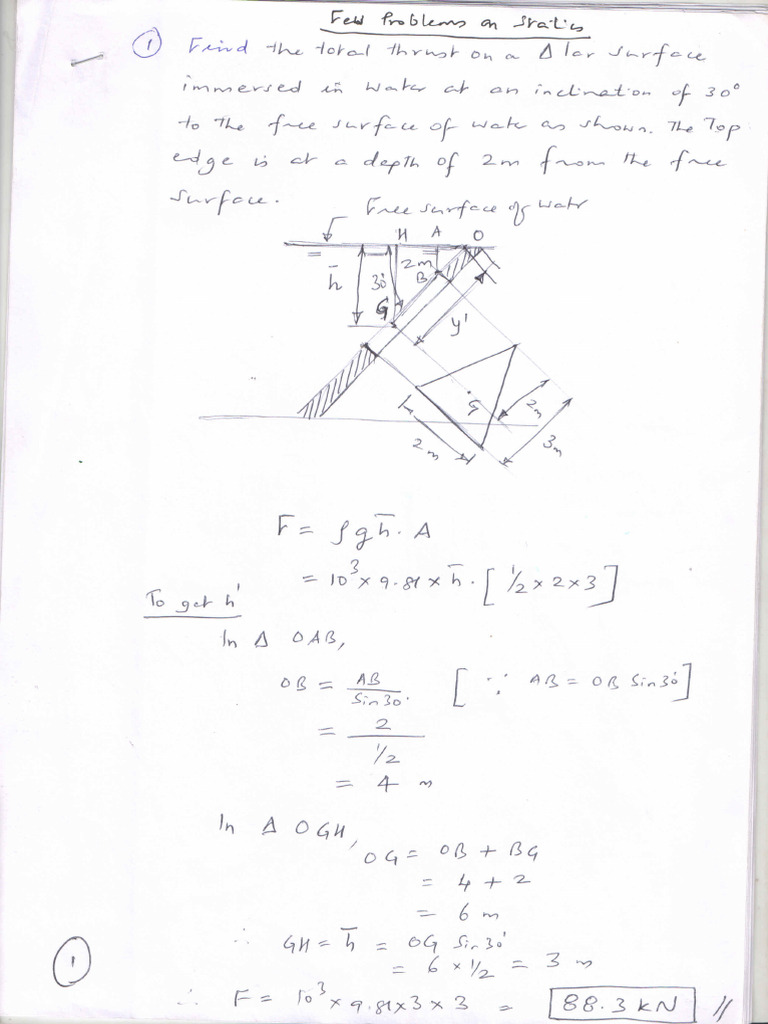 A Few Problems On Statics | PDF