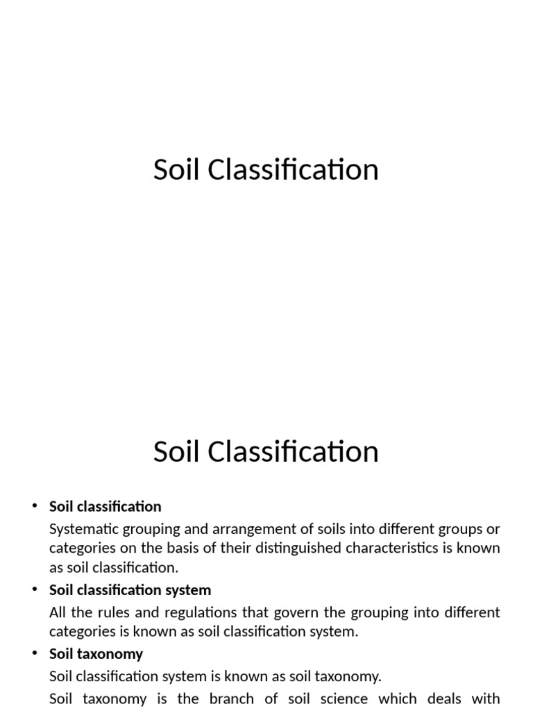 Soil Classification and Taxonomy Guide | PDF | Soil | Soil Science