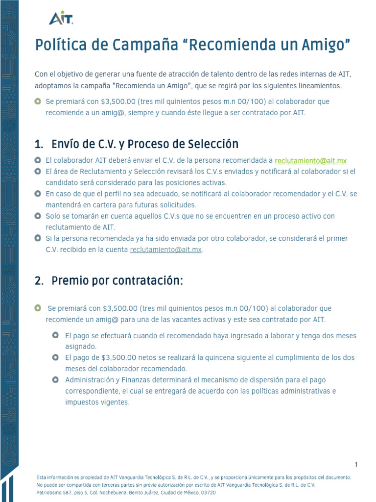 Politica Recomienda Un Amigo | PDF | Reclutamiento