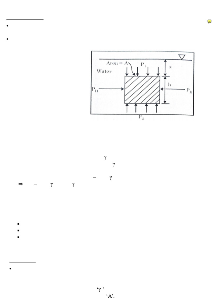 Unit I D - (Buoyancy and Flotation) | PDF | Buoyancy | Continuum Mechanics