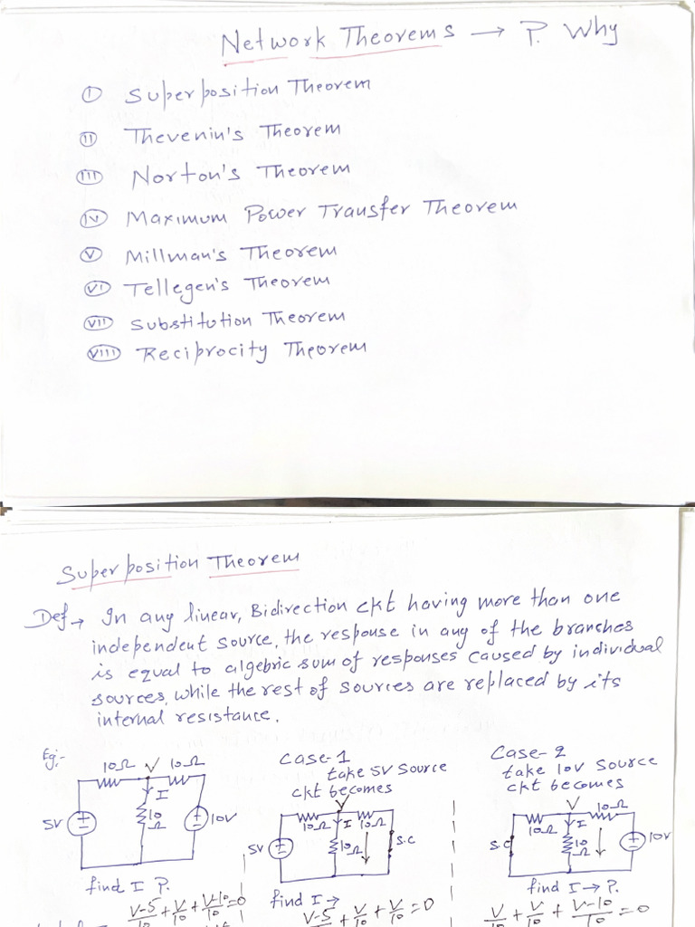 Network Theorems For DC Sources - NAS | PDF