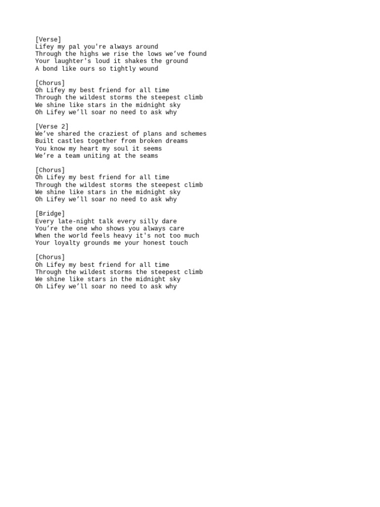 Lifey My Best Friend | PDF