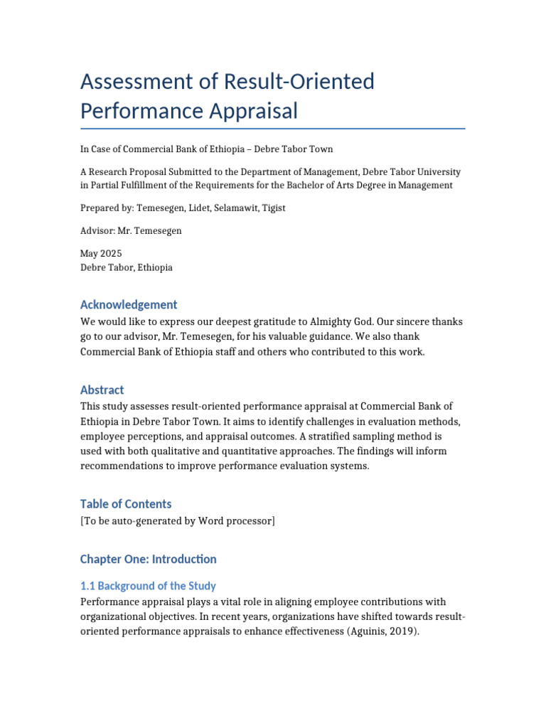 Improved Research Proposal | PDF | Performance Appraisal | Evaluation
