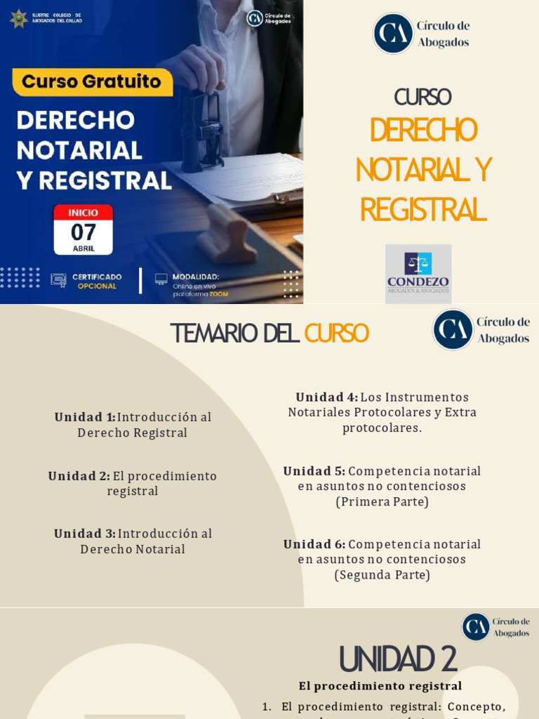 U2 - El Procedimiento Registral | PDF | Apelación | Justicia