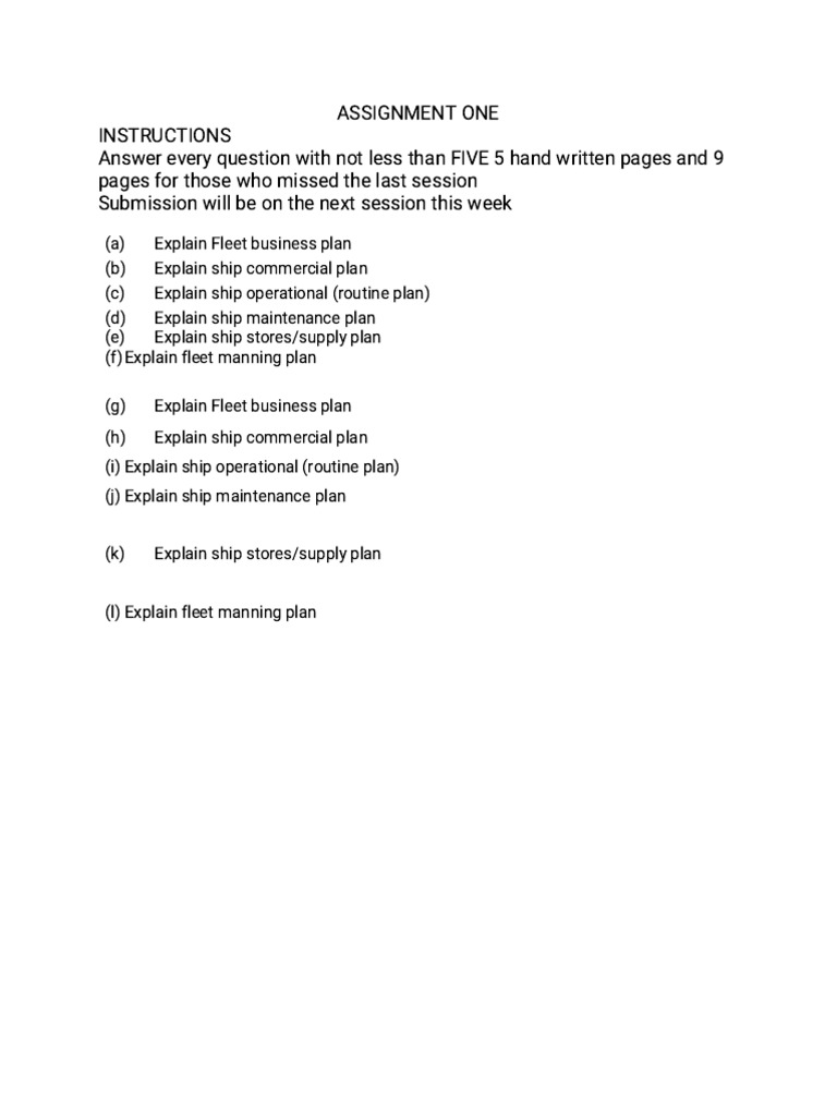 Fleet Management Assignment | PDF