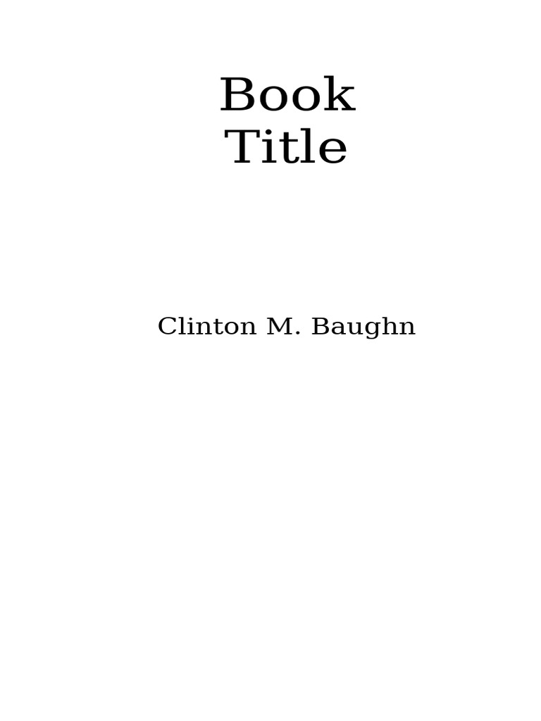 Book Title: Clinton M. Baughn | PDF