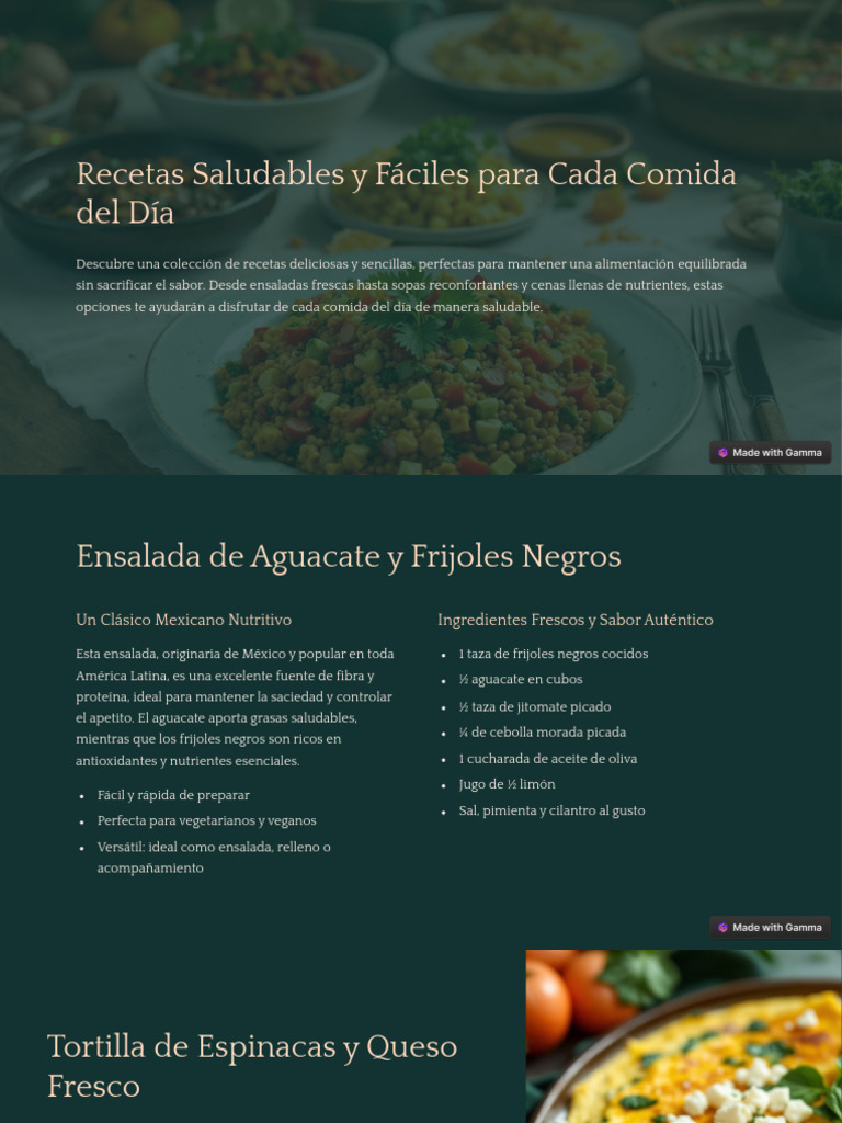 Recetas Saludables y Faciles para Cada Comida Del Dia | PDF | ensalada ...