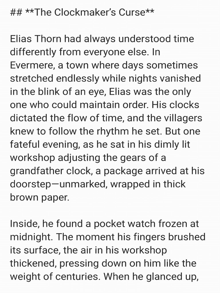 The Clock Maker's Curse | PDF