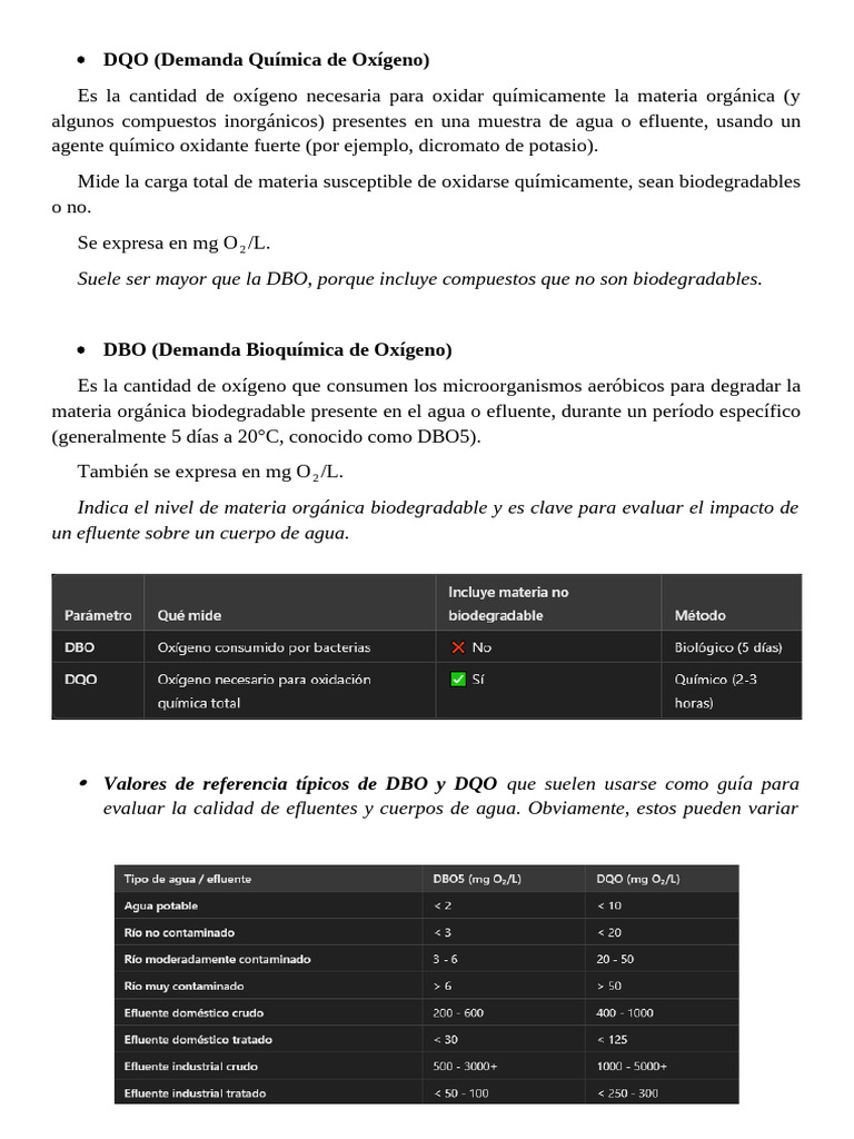 DBO y DQO: Normativa en Buenos Aires | PDF | Agua | La contaminación ...