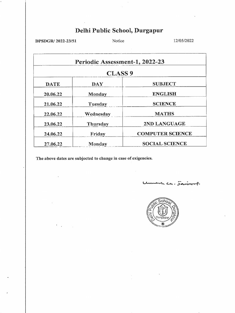 notice-class-9-2022 | PDF