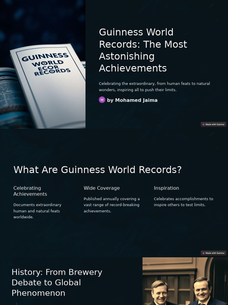 Guinness World Records The Most Astonishing Achievements | PDF