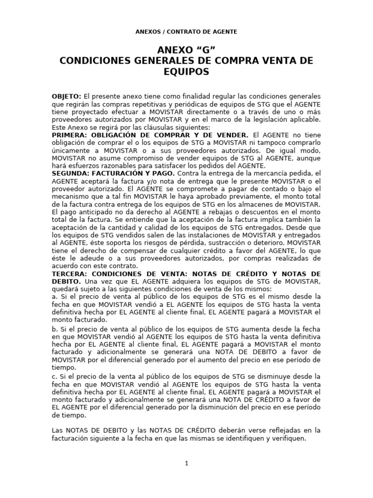 Anexo G | PDF | Factura | Crédito